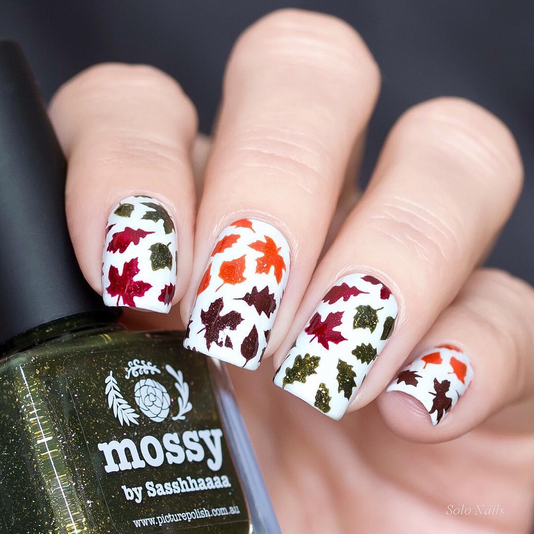 35 + Leaf Nails Art Ideas for your Fall – OSTTY
